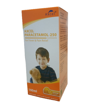 AXCEL PARACETAMOL 250MG/5ML SUSPENSION 100ML (ORANGE) - sabahcarepharma