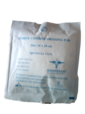 HOSPITECH STERILE COMBINE DRESSING PAD 10CM X 20CM (GAMGEE ...