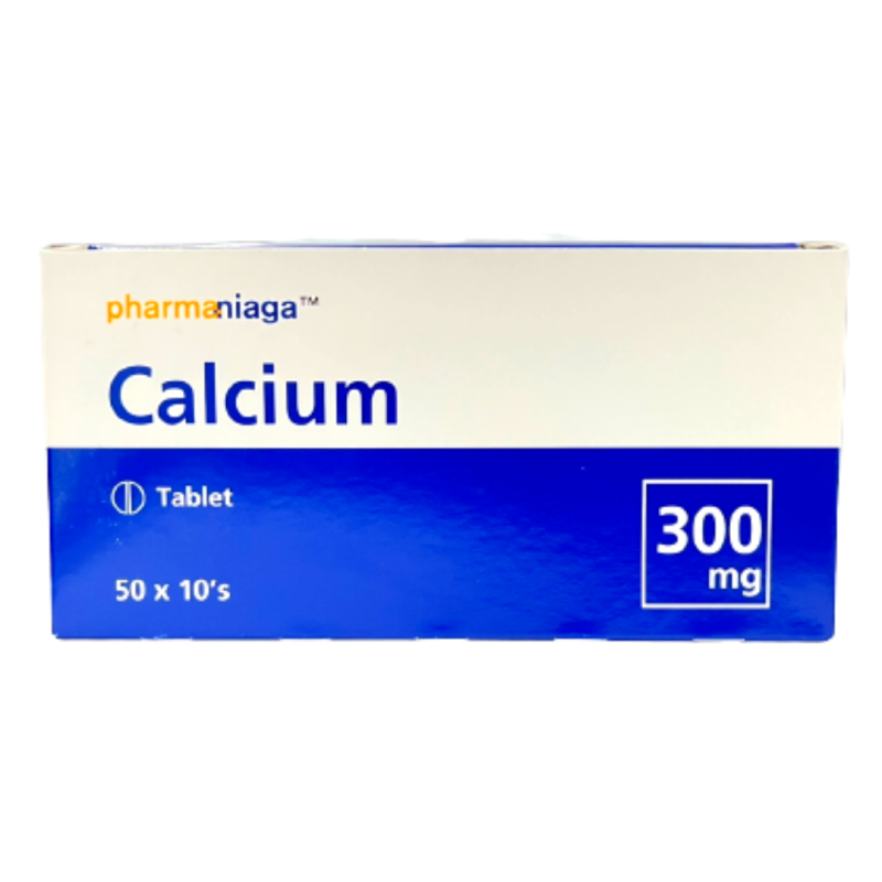 PHARMANIAGA CALCIUM LACTATE 300MG TABLET 50 X 10'S - sabahcarepharma