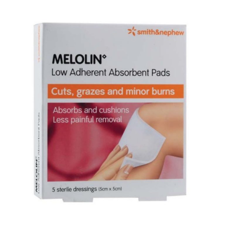 MELOLIN ABSORBENT PAD 5CM X 5CM (5'S) - sabahcarepharma
