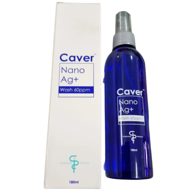 STERLING CAVER NANOAG+ SOLUTION 60PPM WASH 180ML - sabahcarepharma