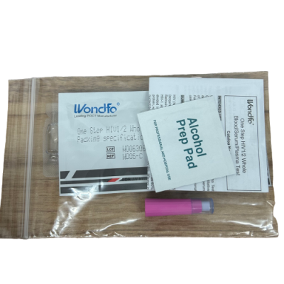 WONDFO HIV 1/2 WHOLE BLOOD TEST (20'S TEST) SINGLE BUFFER - sabahcarepharma
