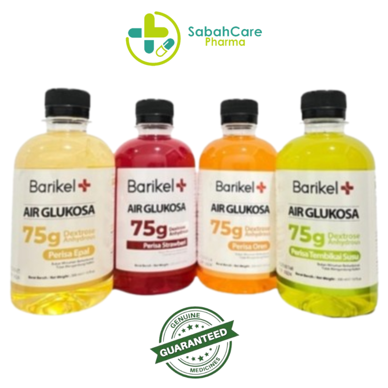 BARIKEL+ AIR GLUKOSA 75G 300ML (DEXTROSE ANHYDROUS) - sabahcarepharma