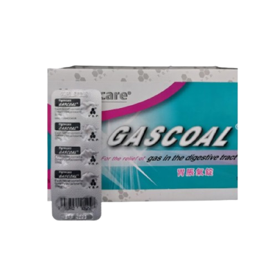 YSP GASCOAL 50MG TABLET 10'S X 100 (DIMETHYLPOLYSILOXANE) - sabahcarepharma